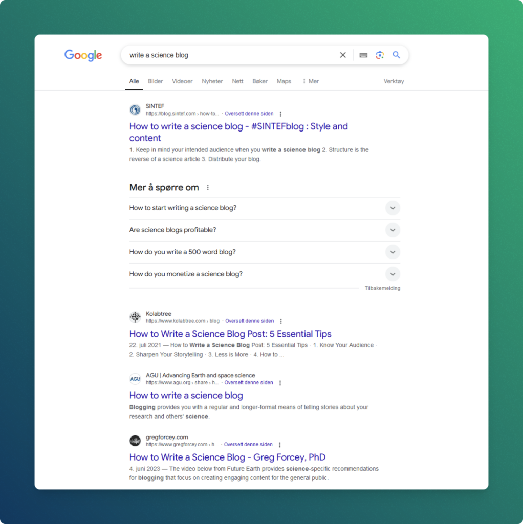 How to write a science blog – SINTEF Blog